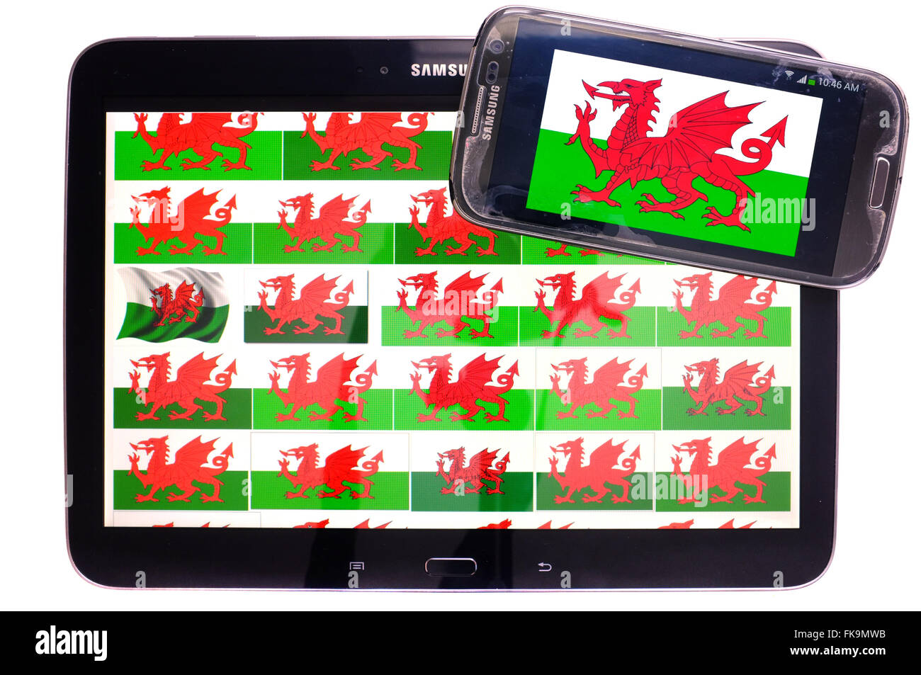 Welsh flags hi-res stock photography and images - Alamy