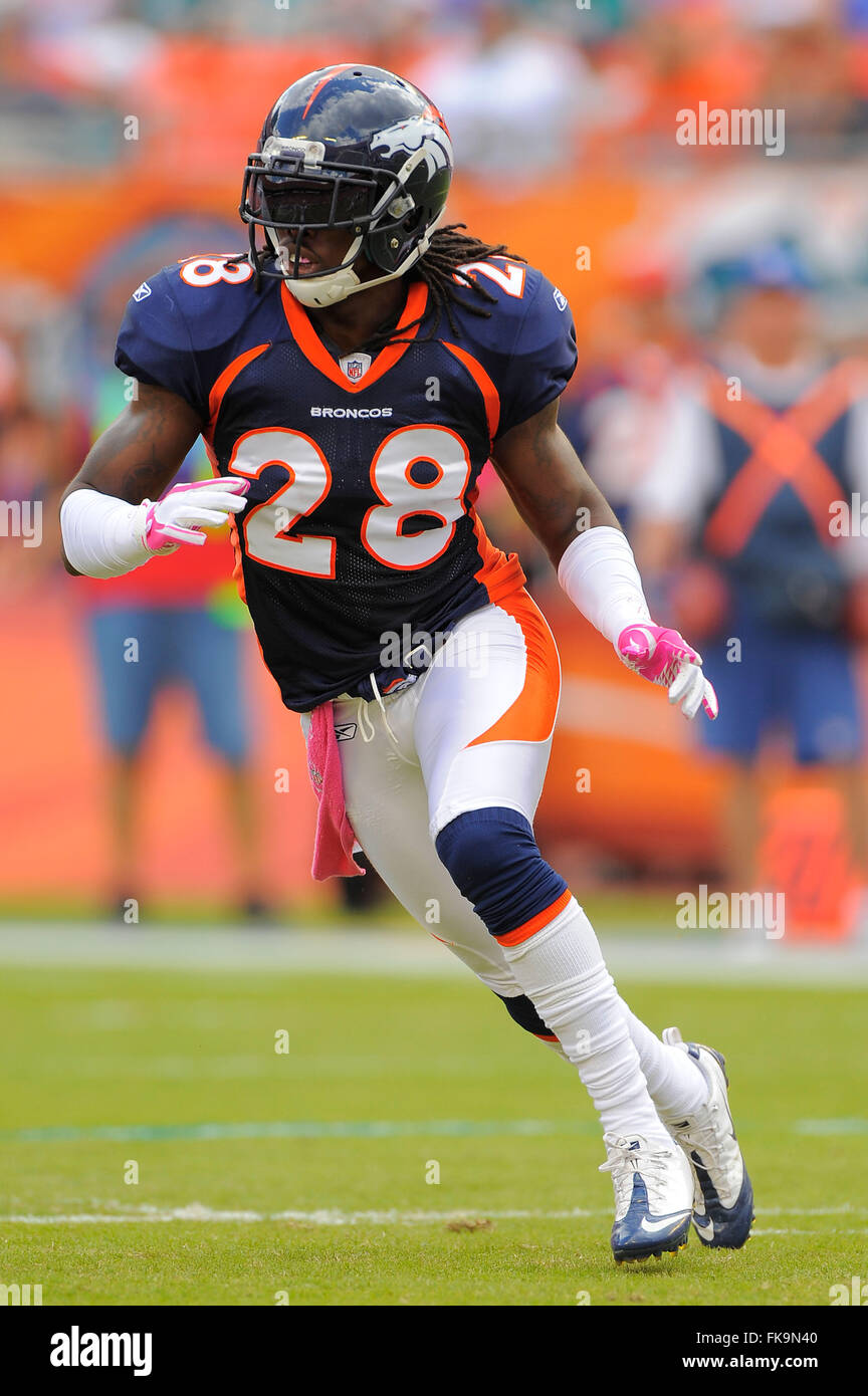 Miami, Fla, USA. 23rd Oct, 2011. Denver Broncos defensive back Quinton ...