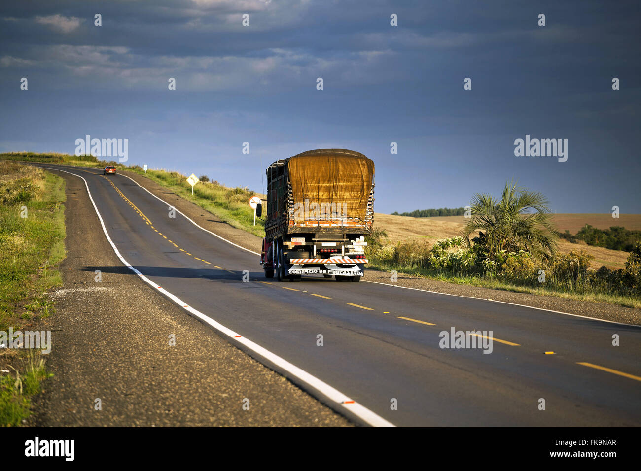 BR-285 in the region of the city of Santa Barbara South - RS Stock ...