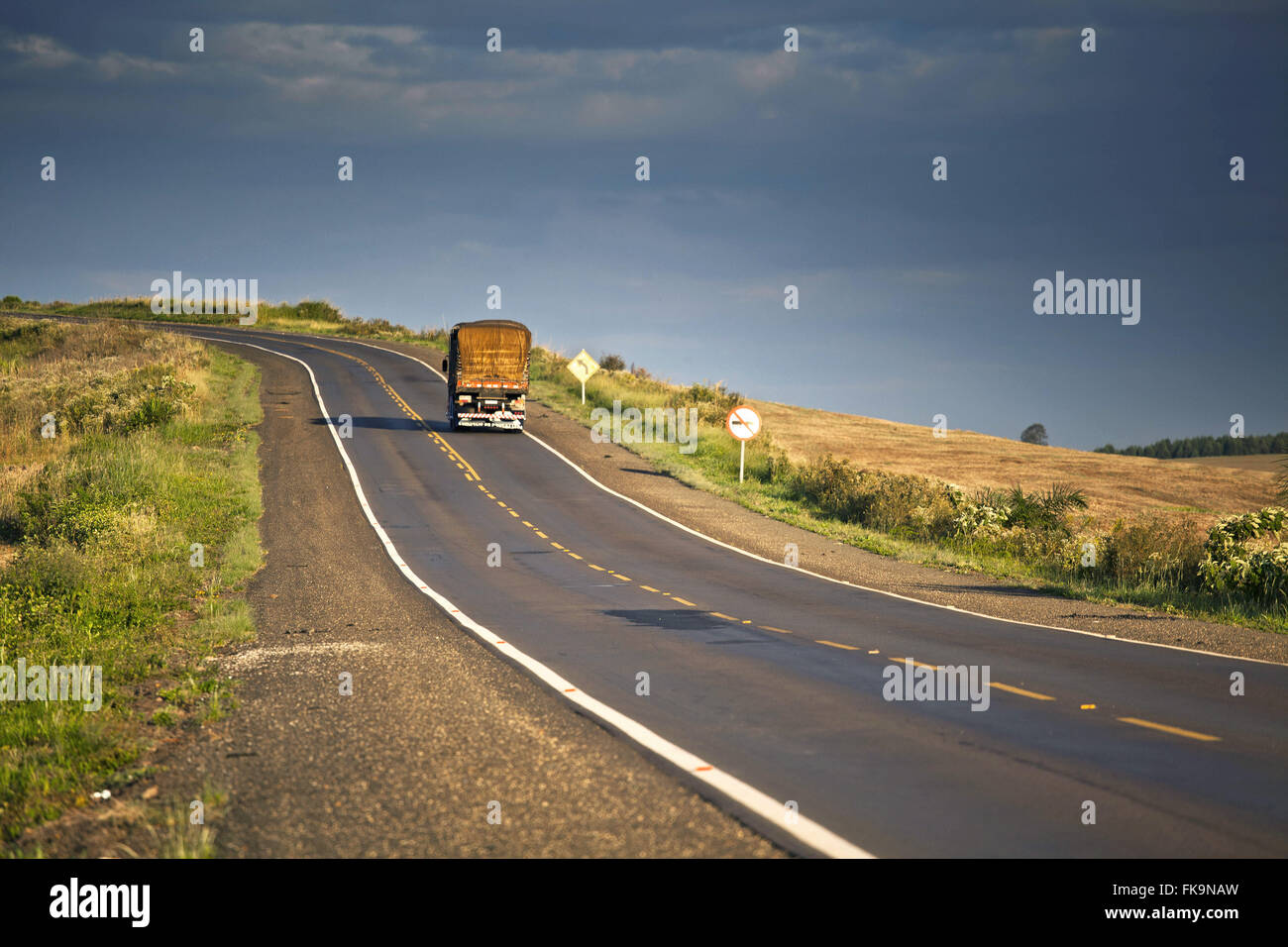 BR-285 in the region of the city of Santa Barbara South - RS Stock ...