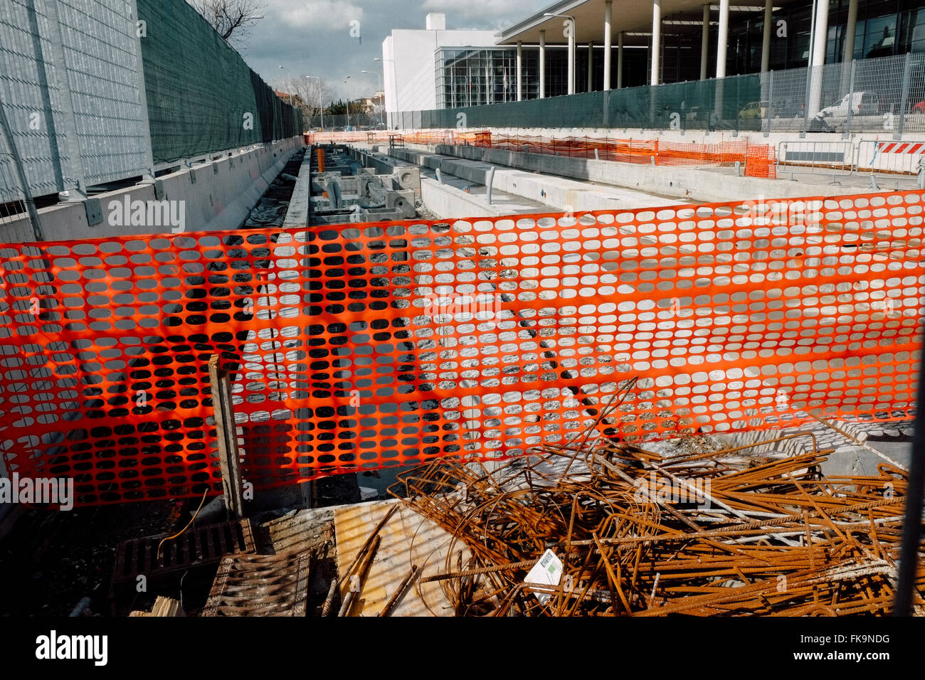 Yard of the new Florence Italy surface train Stock Photo - Alamy