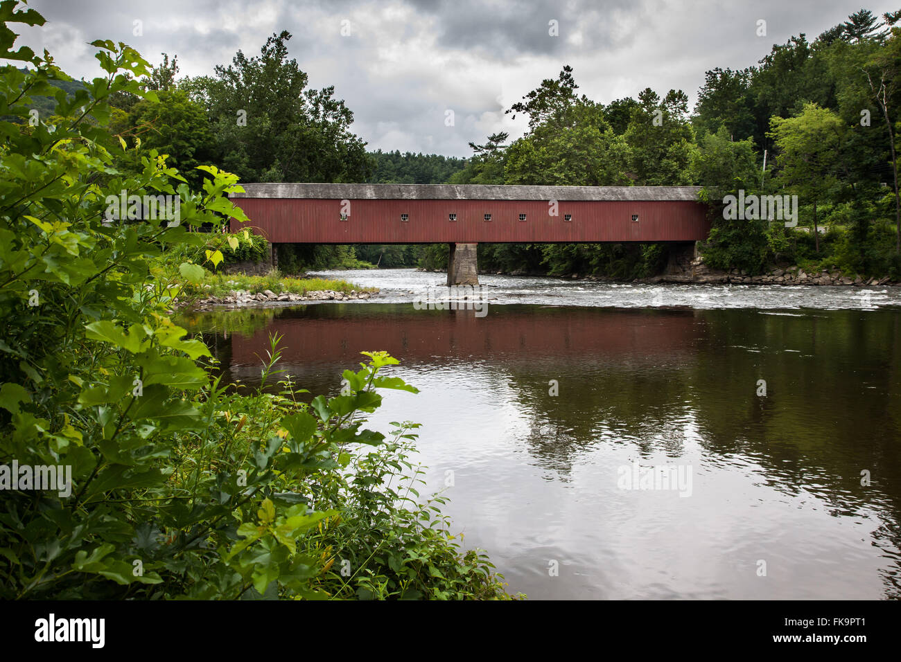 The 1864 West Cornwall Covered Bridge. also known as Hart Bridge Stock ...