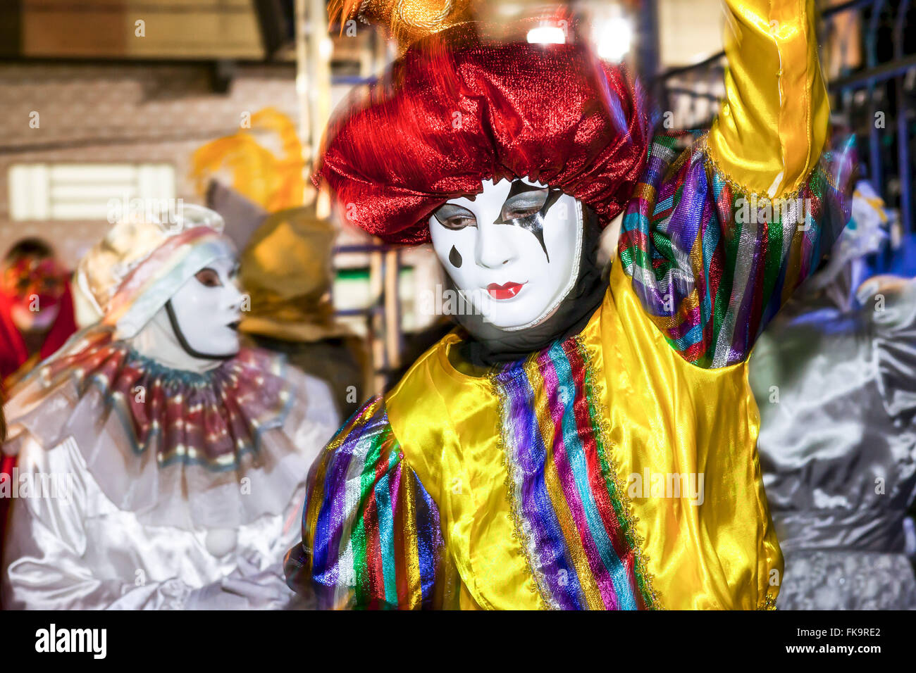 Revelers in carnival mask Stock Photo - Alamy
