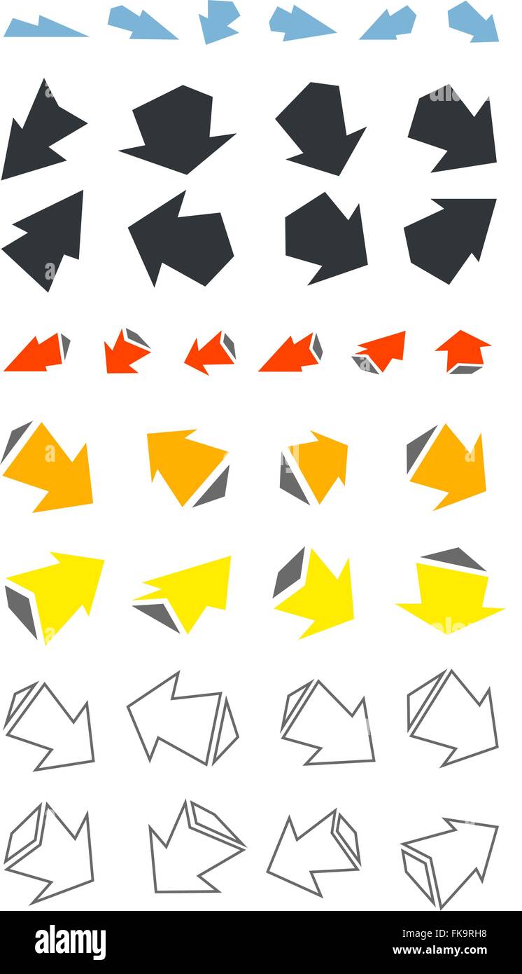 Arrows icons group Stock Vector Image & Art - Alamy