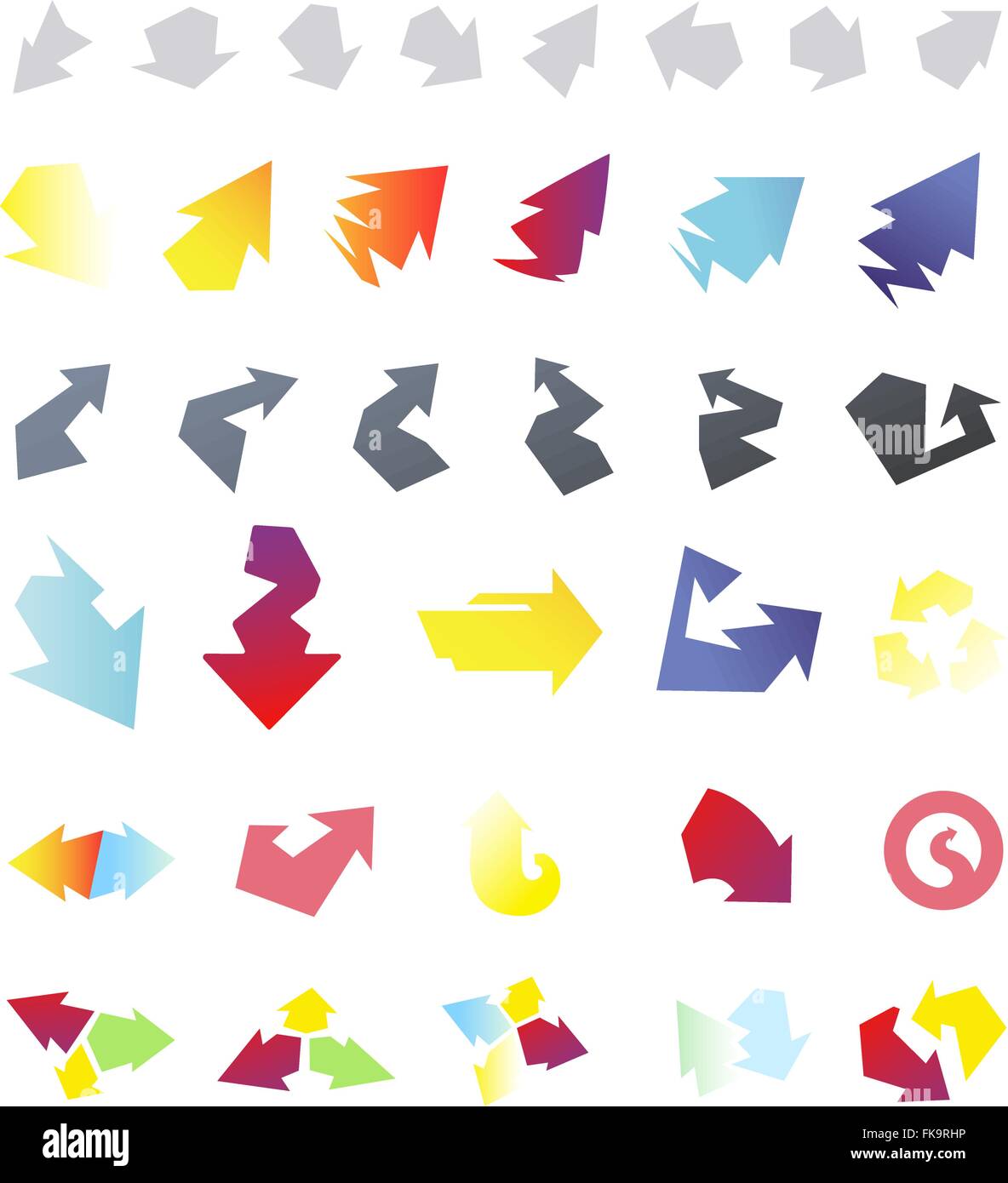 Arrows icons collection Stock Vector Image & Art - Alamy