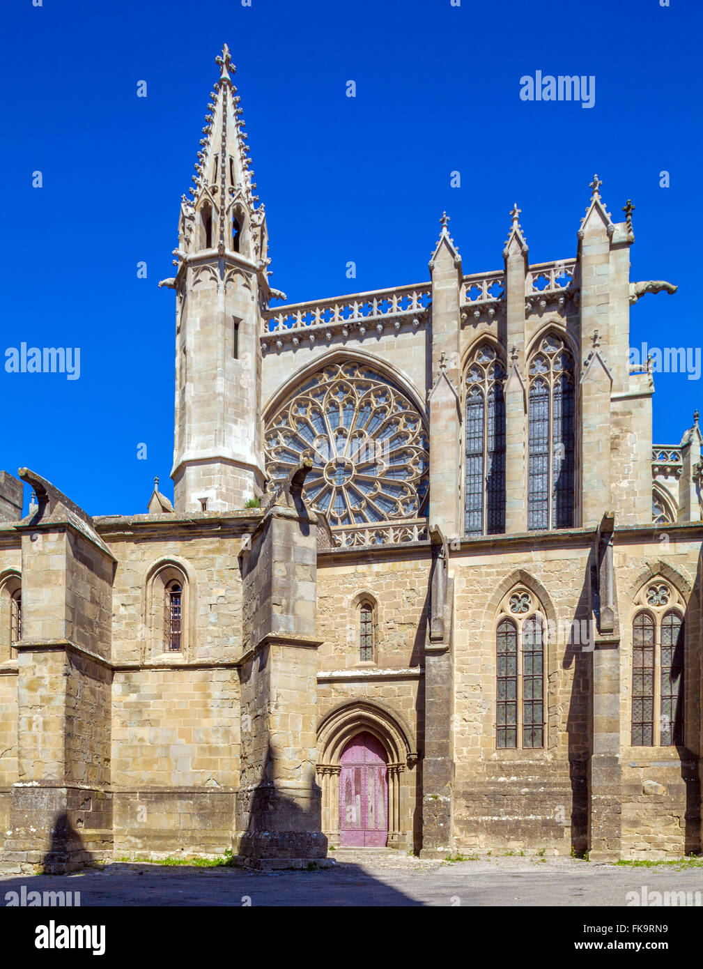 Medieval Gothic small Cathedral, Carcassonne Stock Photo - Alamy