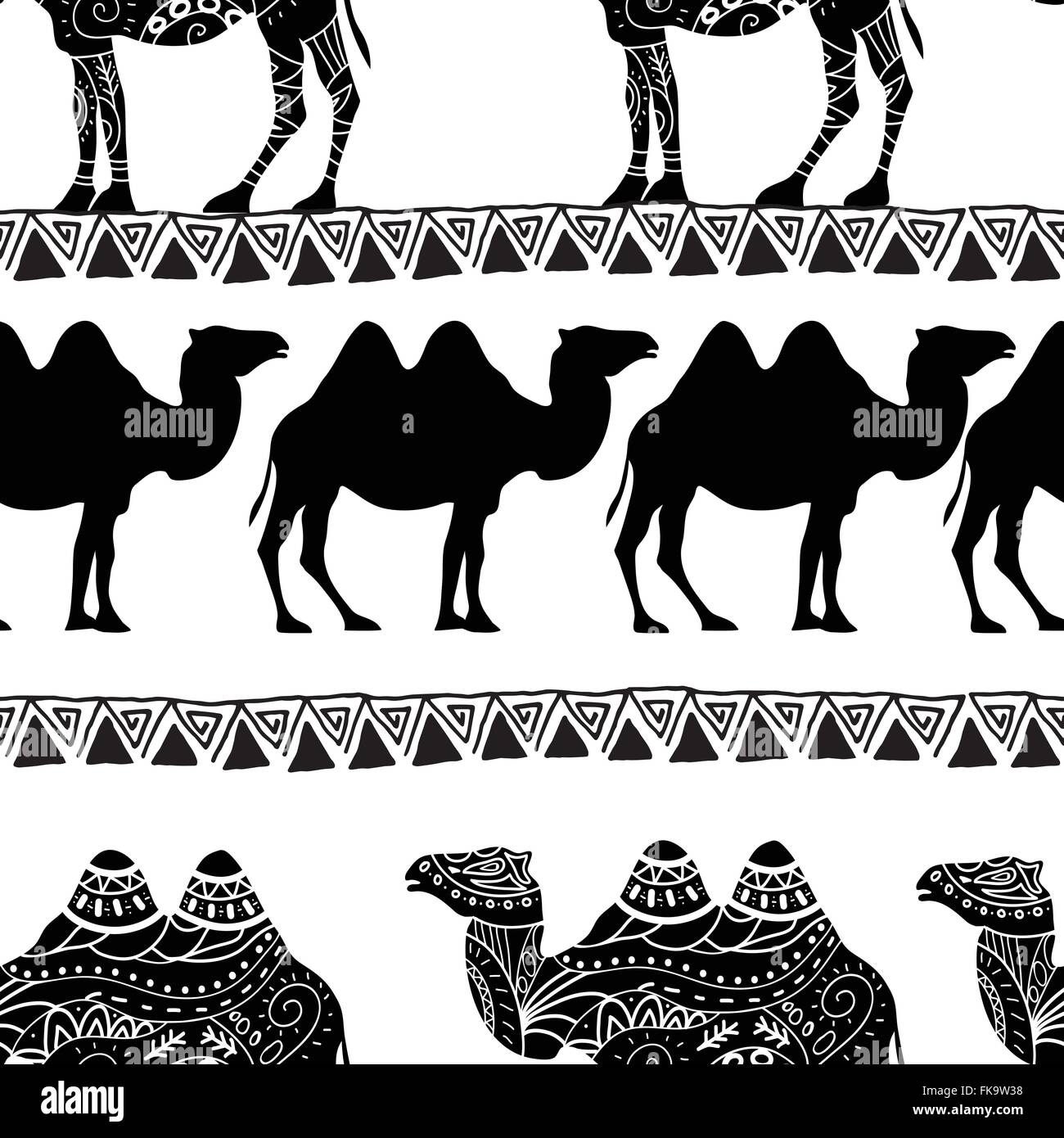 Seamless pattern with camel silhouette Stock Vector Image & Art - Alamy