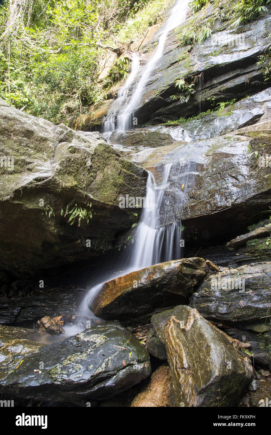 Waterfall in Guaecá Beach Stock Photo - Alamy