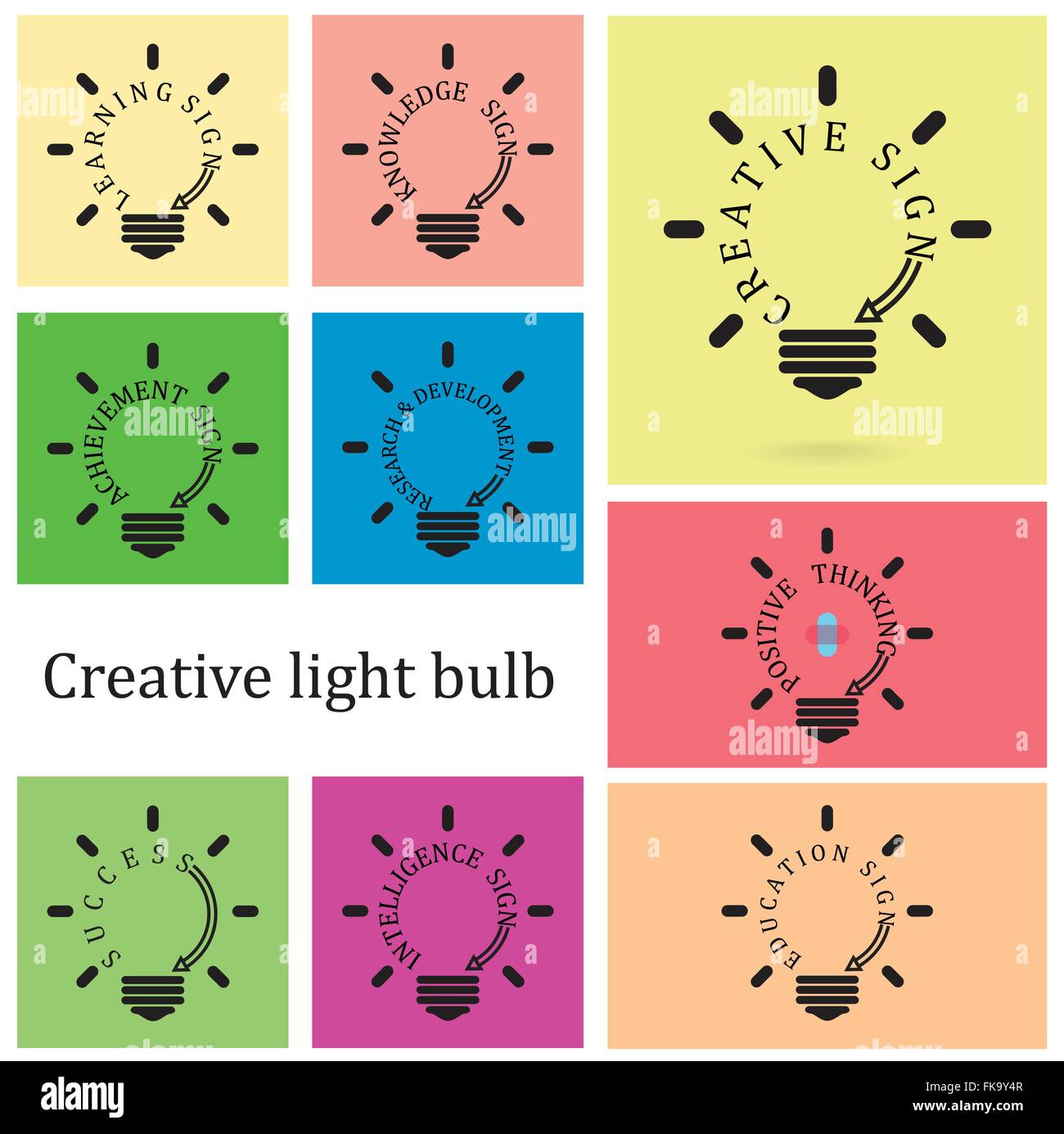 Creative light bulb idea concept background, design for poster flyer ...