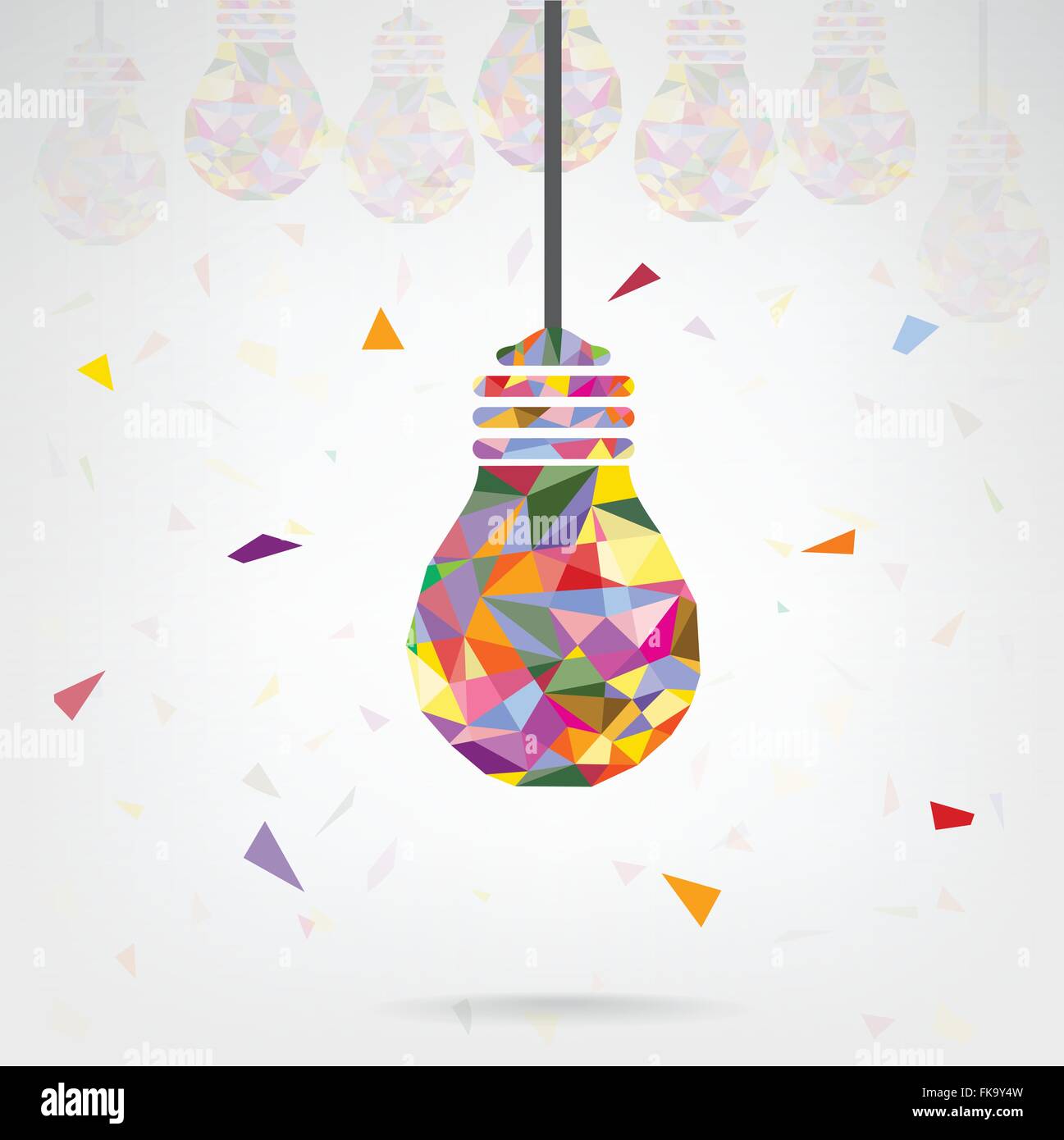 Creative light bulb Idea concept background design for poster flyer ...