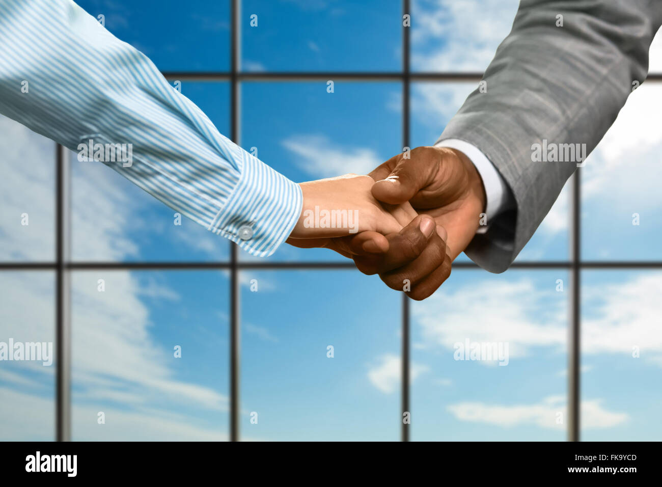 Business solution handshake hi-res stock photography and images - Alamy