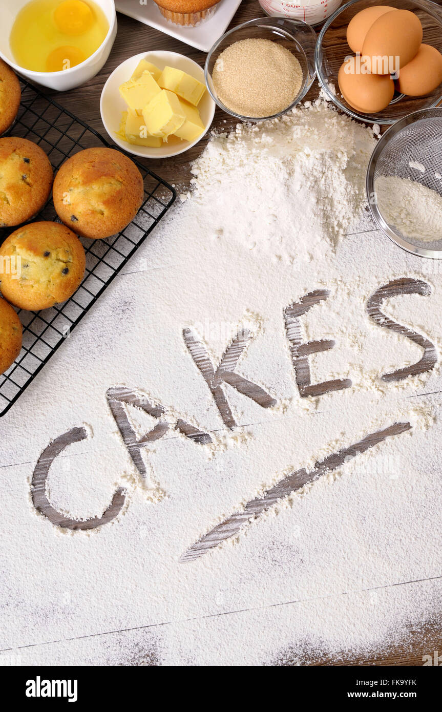 Cakes word hi-res stock photography and images - Alamy