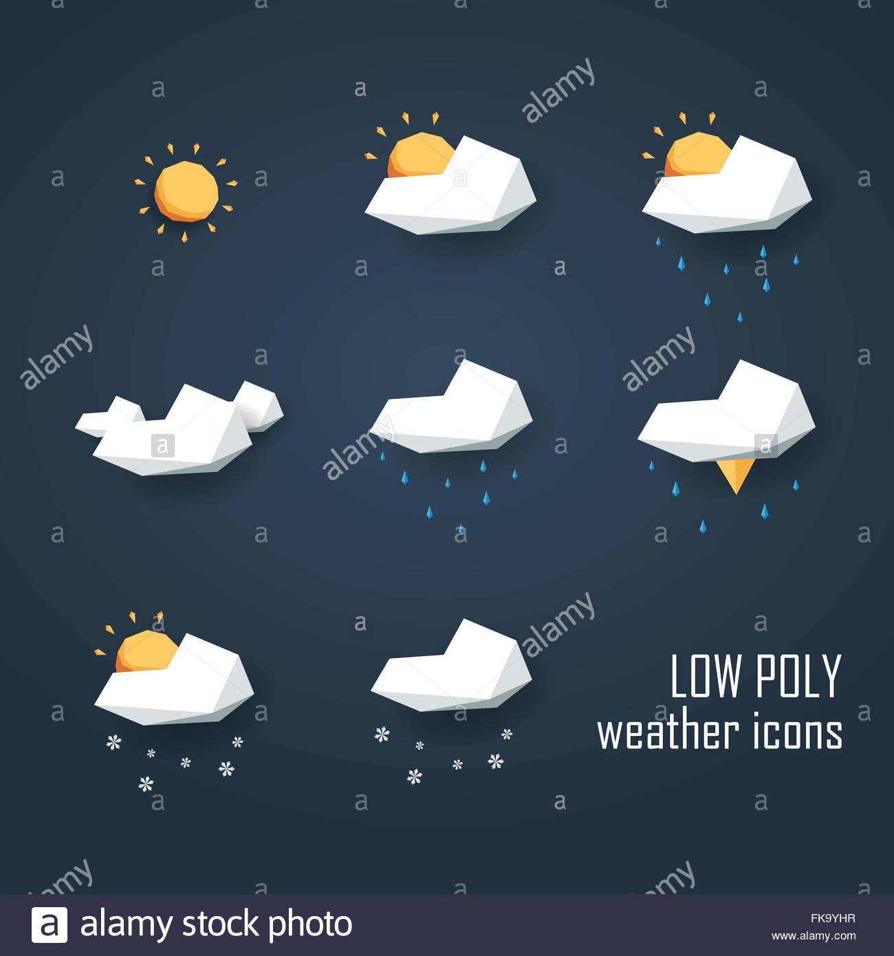 Weather Forecast Symbols Stock Photos & Weather Forecast Symbols Stock ...