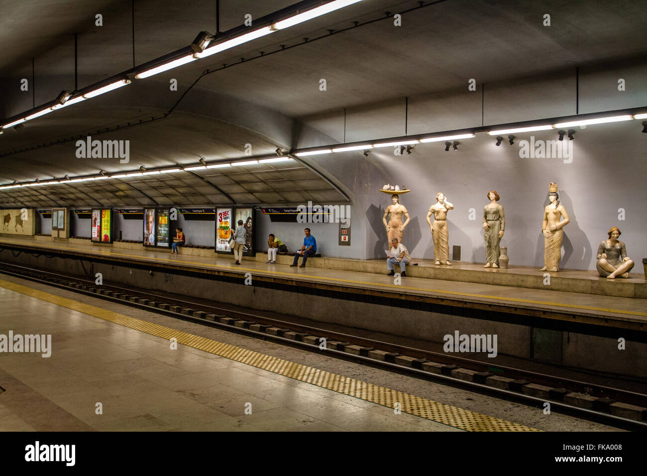 Metro station art, Lisbon, Portugal Stock Photo - Alamy
