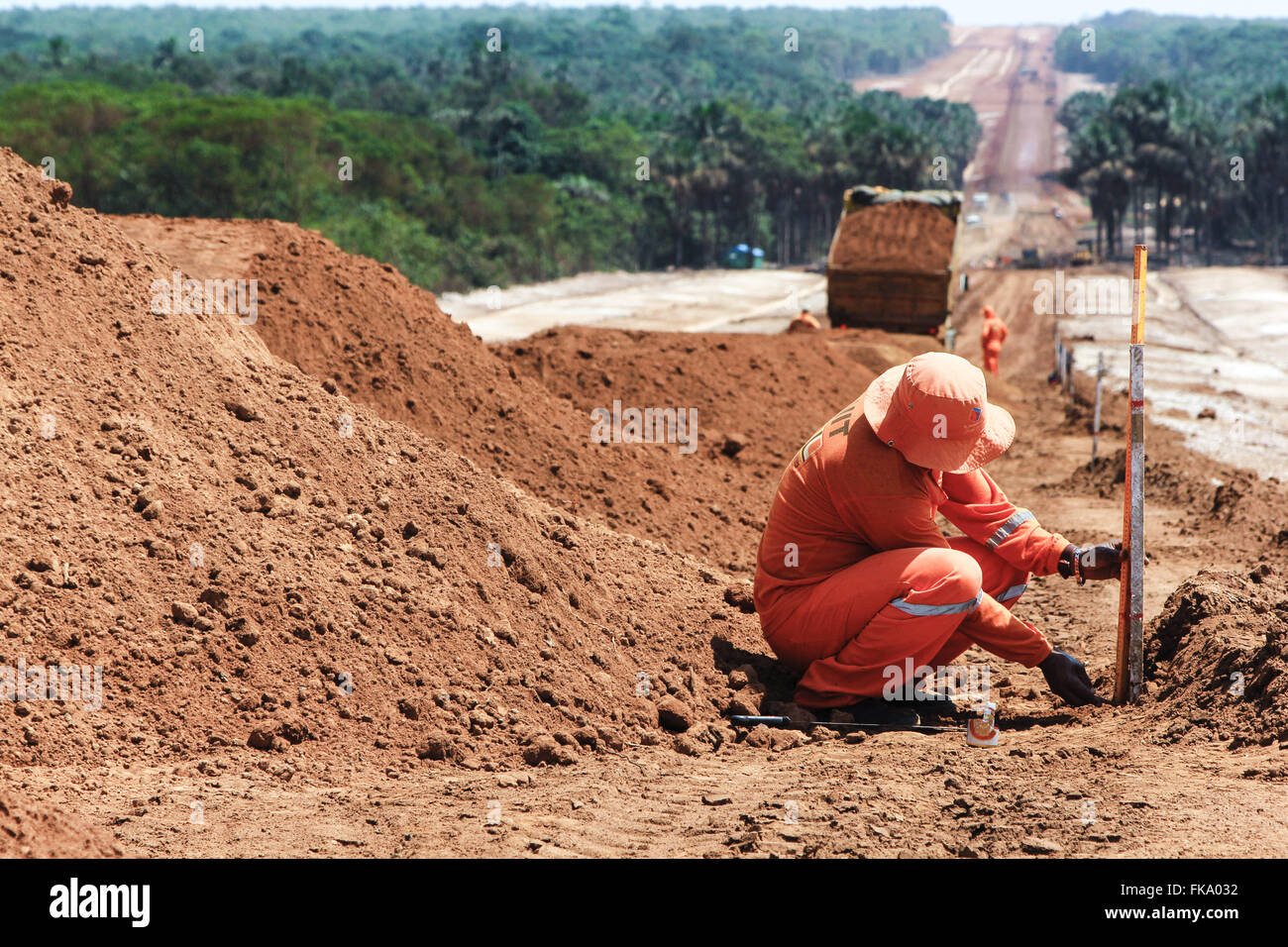 Highway construction worker hi-res stock photography and images - Alamy