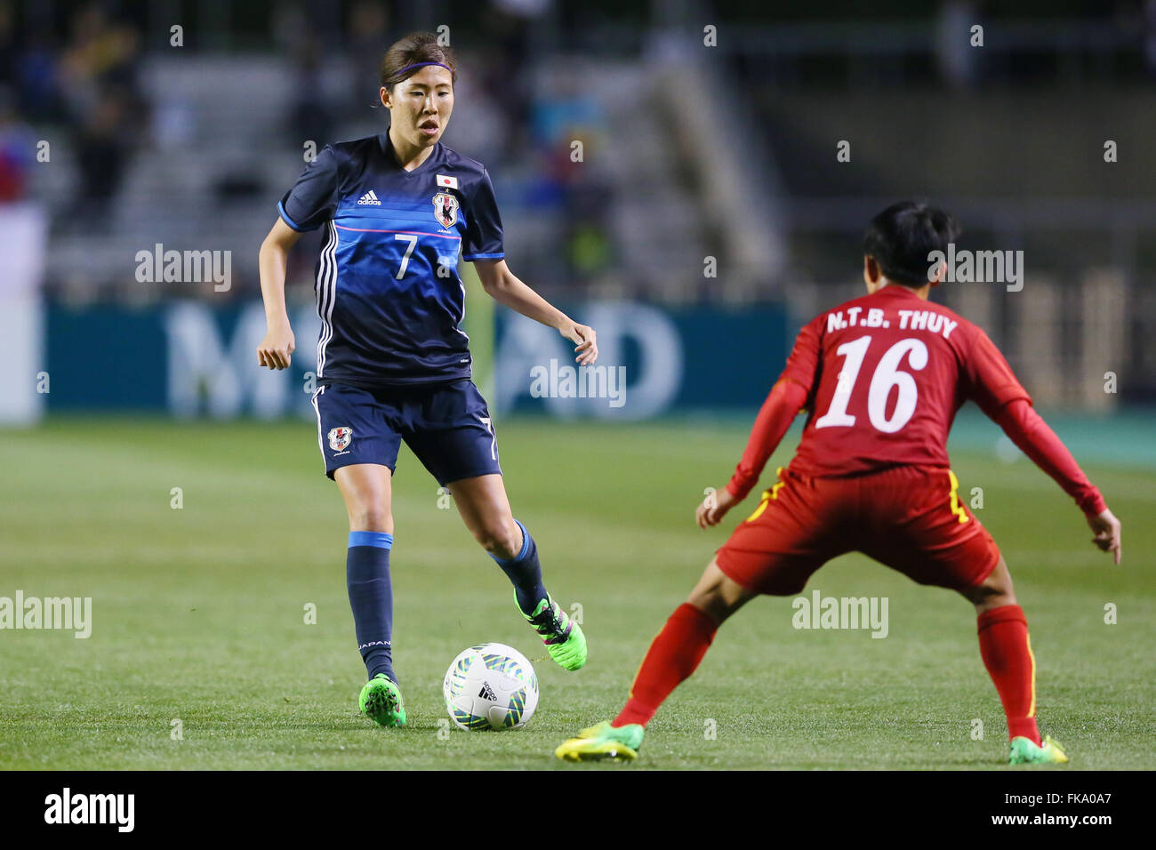 Kincho Stadium, Osaka, Japan. 7th Mar, 2016. Yuri Kawamura (JPN), MARCH 7, 2016 - Football ...