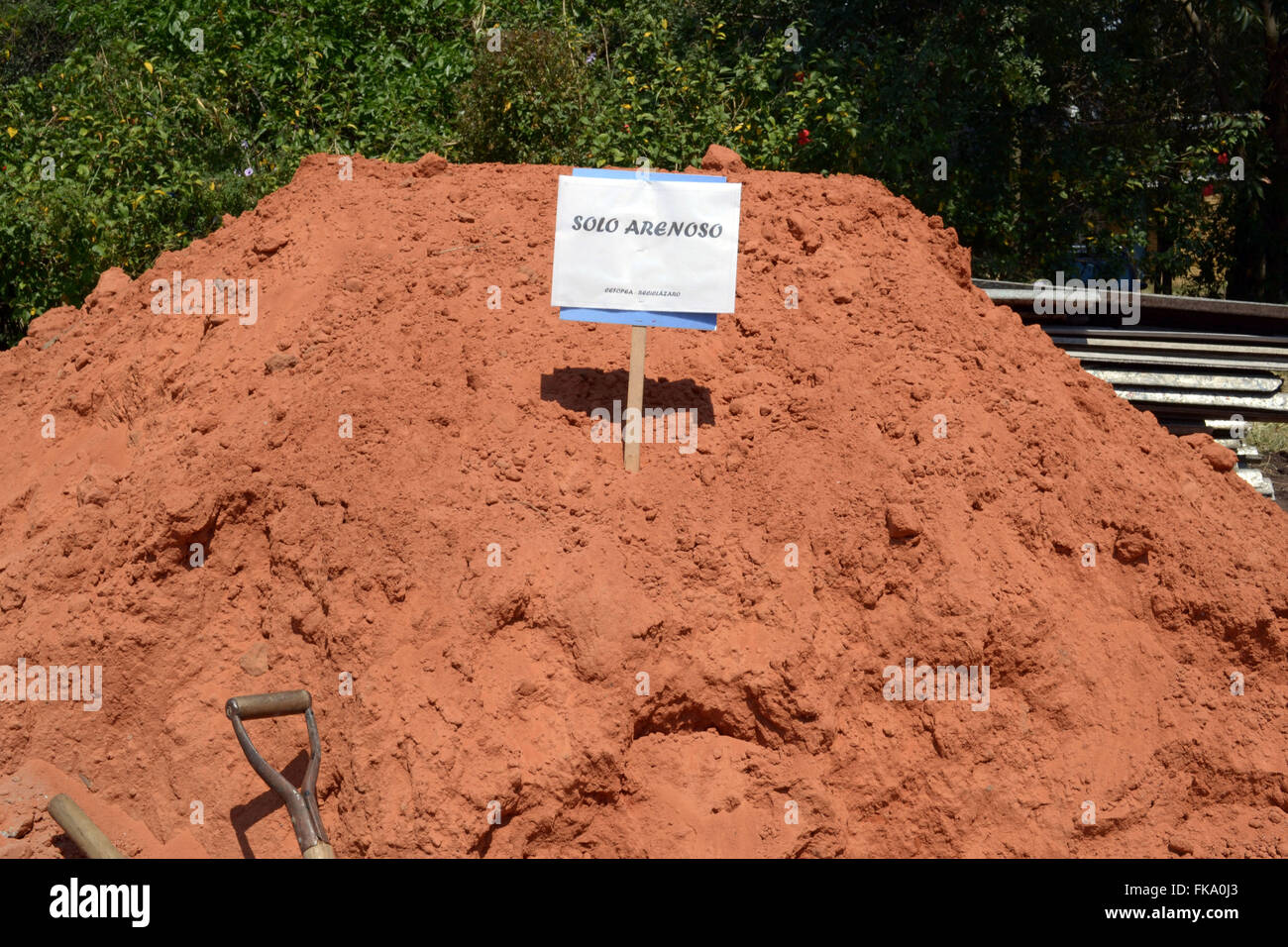 Extracted earth of sandy soil Stock Photo - Alamy