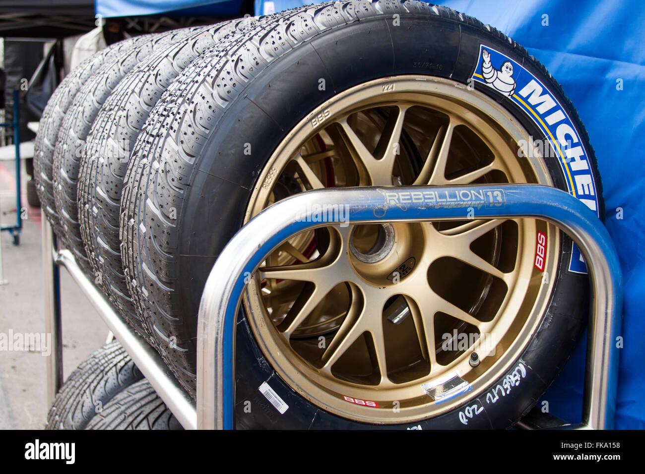 Tyres on rack hi-res stock photography and images - Alamy