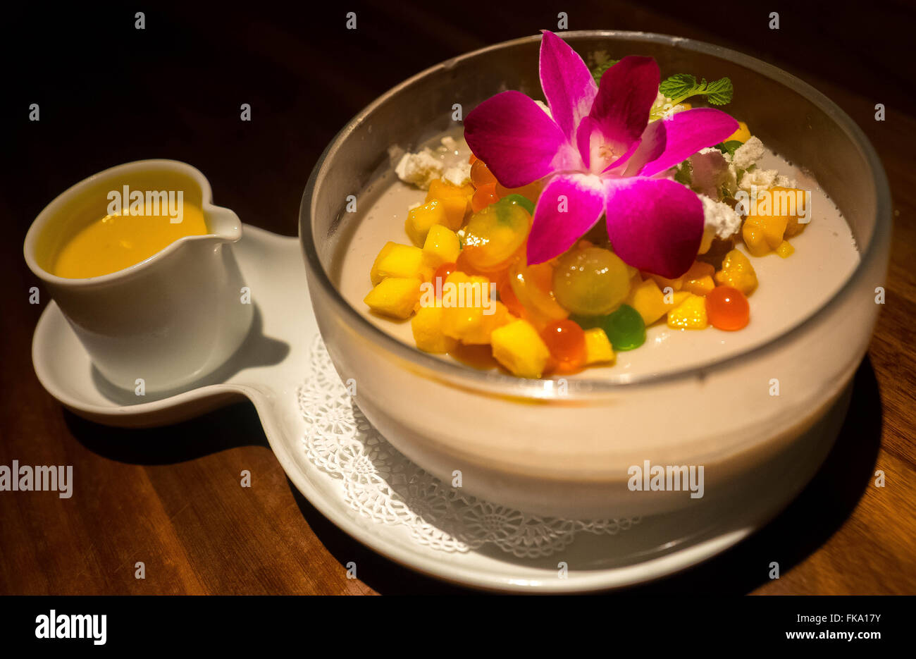 February 3, 2016 - Orlando, FL, U.S - The Coconut Mango Soup is divine ...