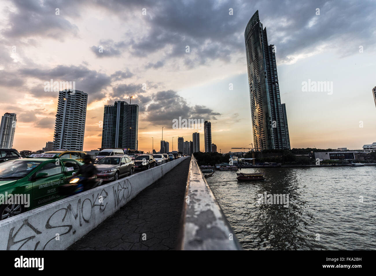 taksin bridge bangkok Stock Photo - Alamy