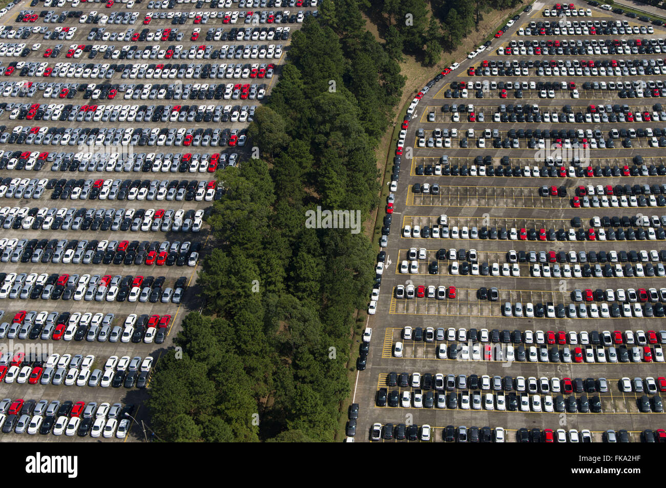 Aerial view of the patio manufactures Volkswagen Stock Photo - Alamy