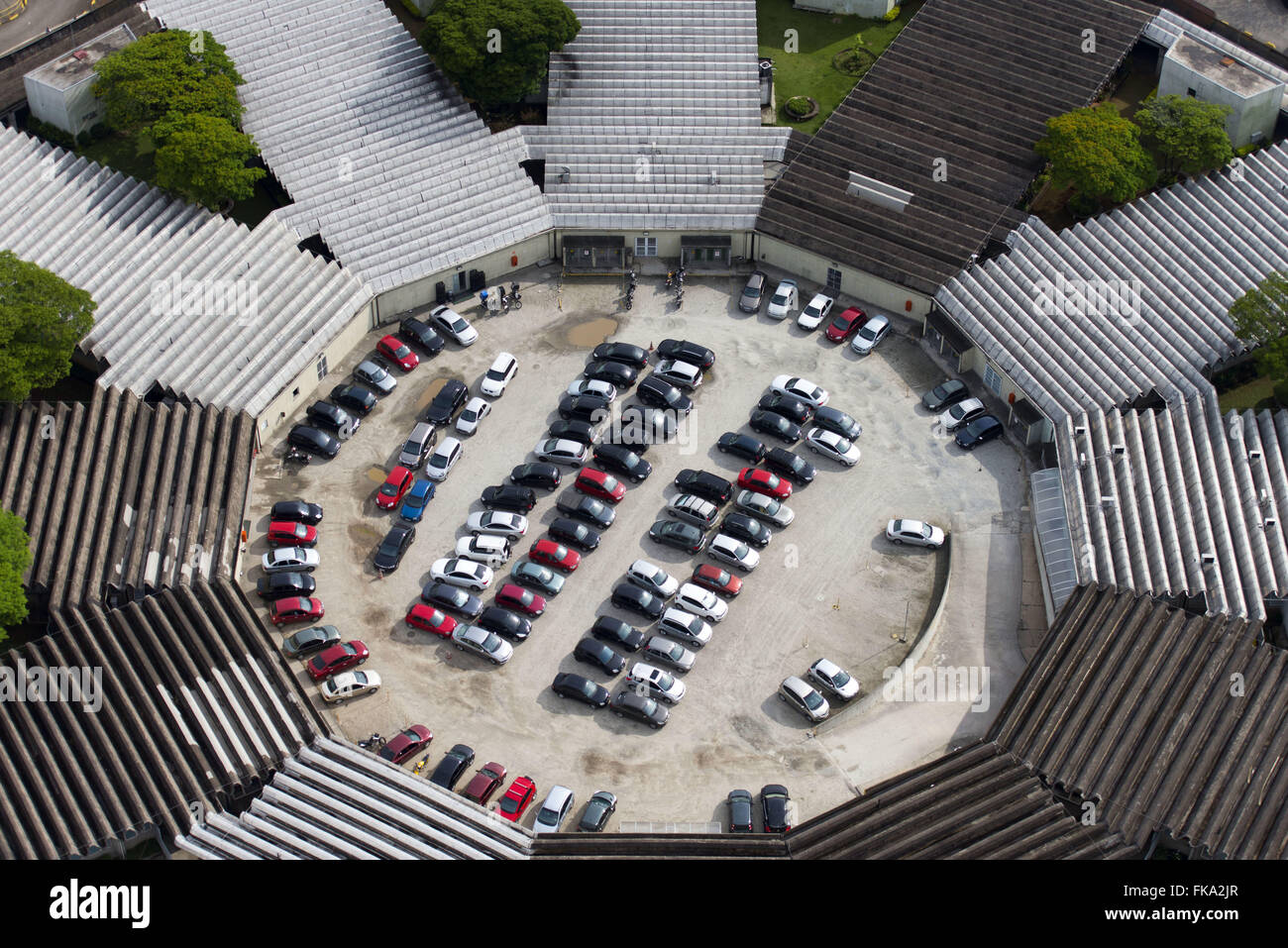 Aerial view of the parking Ambulatory Medical Specialties Maria Zelia ...
