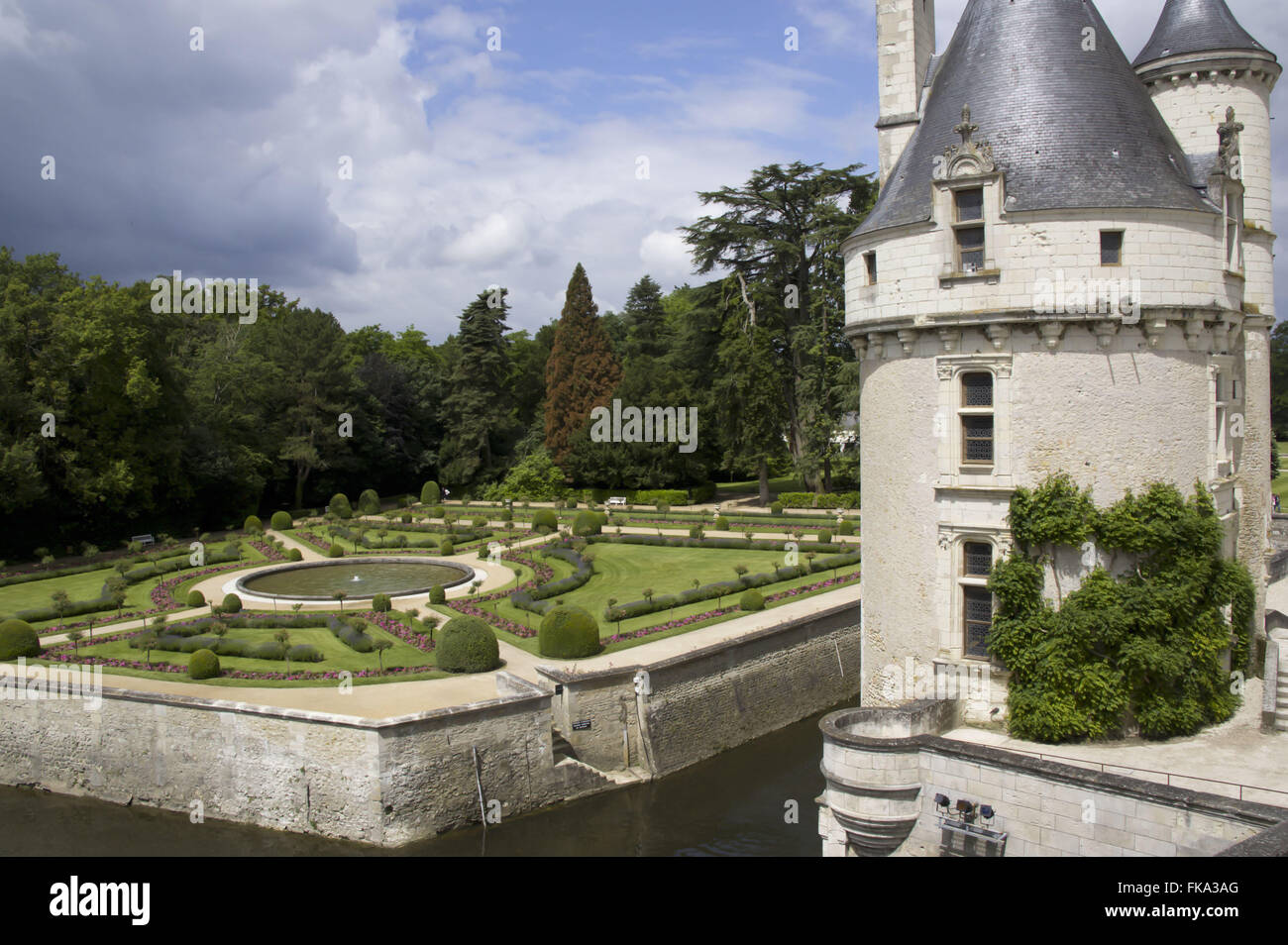 Chateau de Chenonceau on the River Cher - also known as Castle of Seven ...