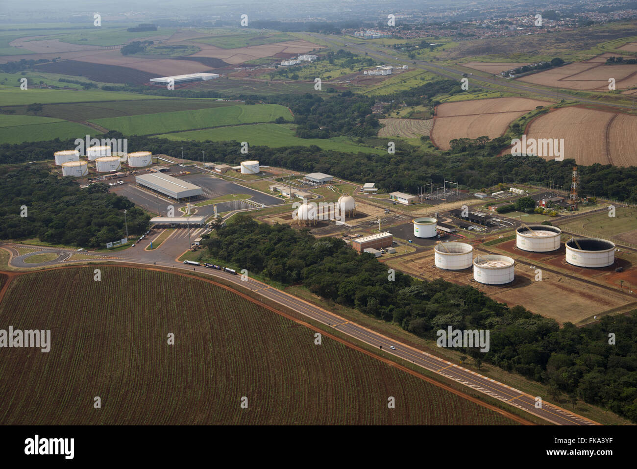 Terminal Petrobras in Ribeirao Preto - the background to the left ...