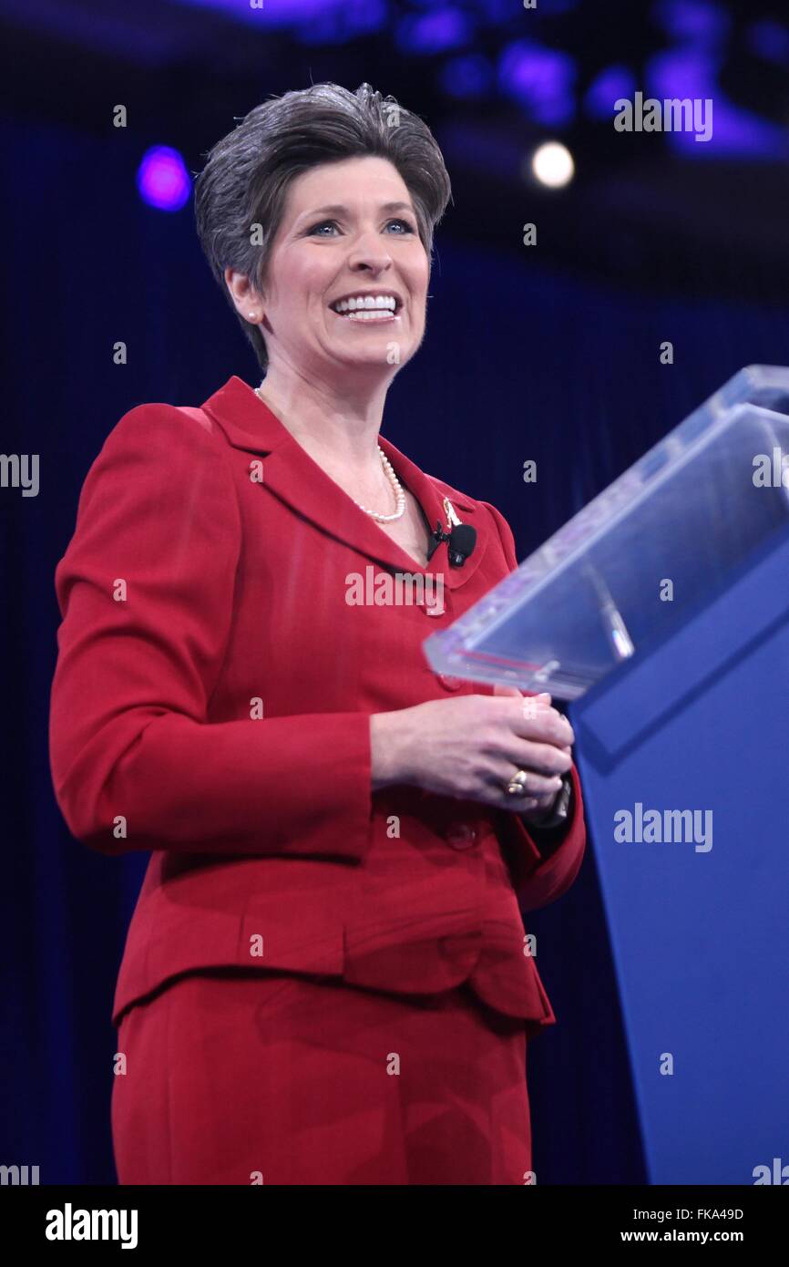 U.S. Senator Joni Ernst of Iowa addresses the annual American ...