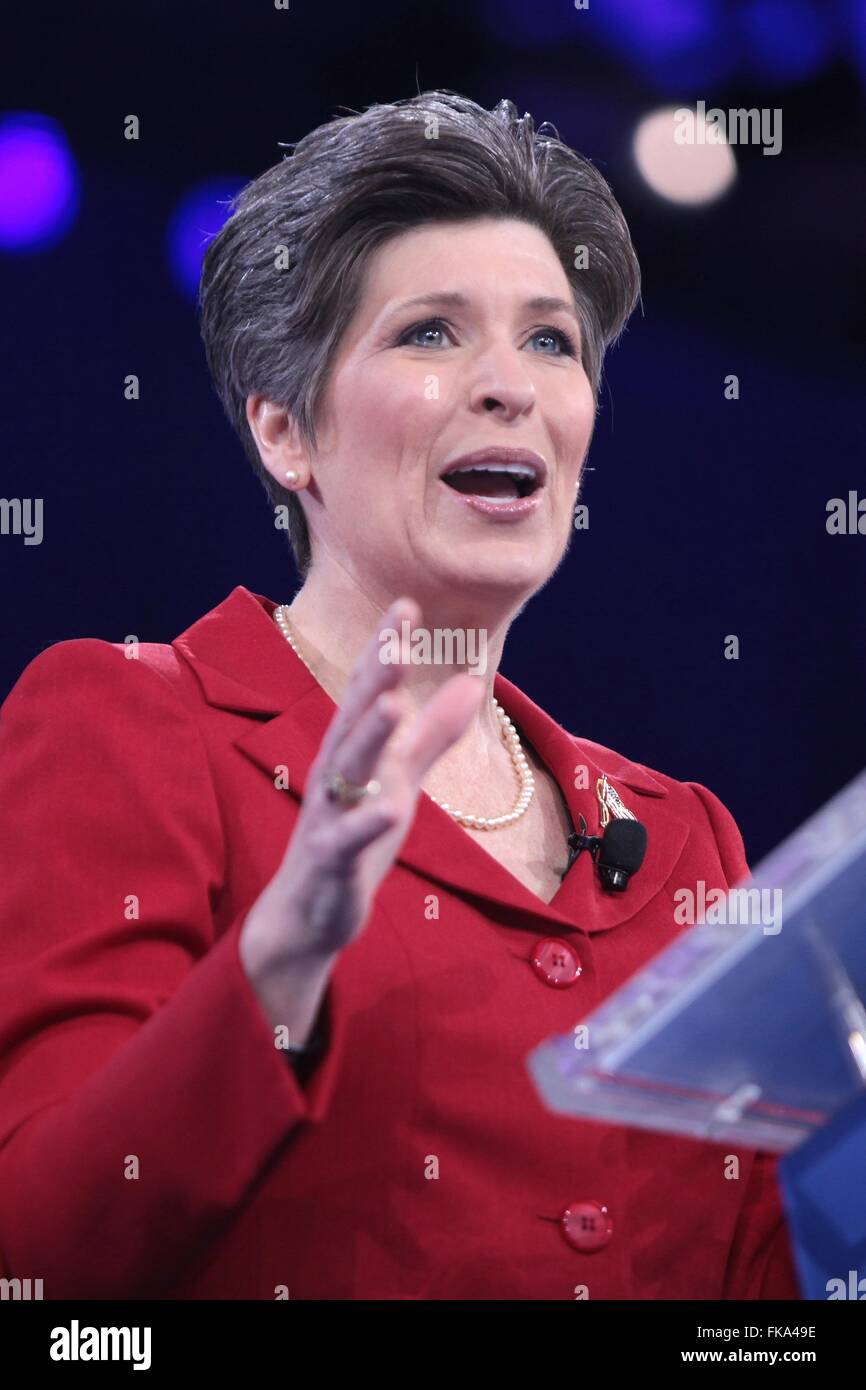 U.S. Senator Joni Ernst of Iowa addresses the annual American ...