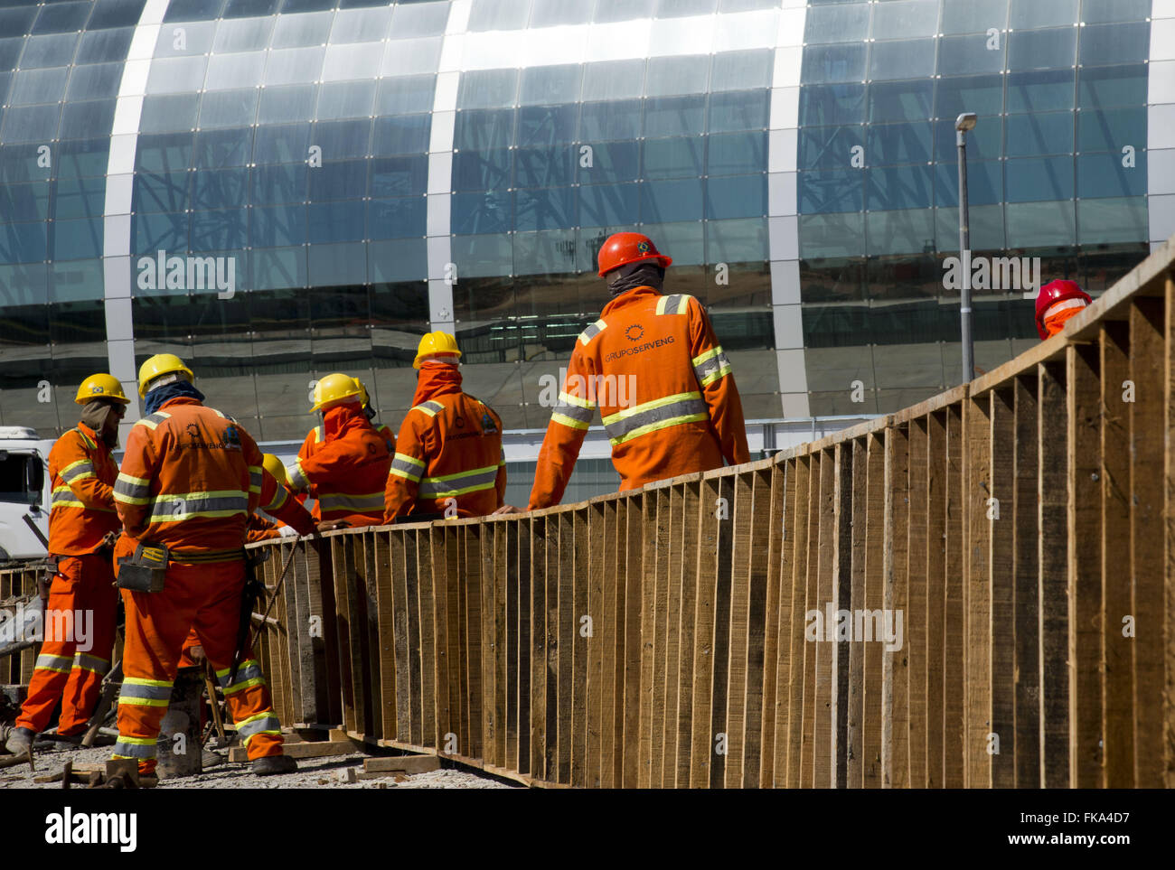 Operatives working in rotatory surrounding the Castelao - Estadio ...
