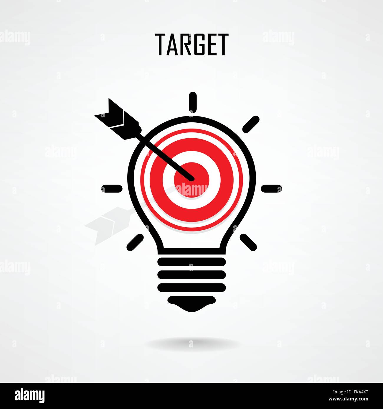 Creative light bulb and target concept background design for poster ...