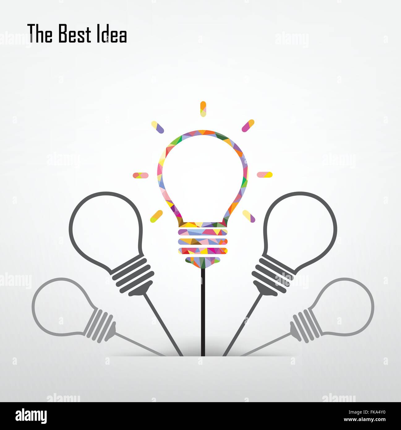 Creative light bulb Idea concept background design for poster flyer ...