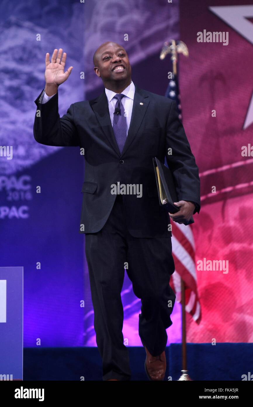 U.S. Senator Tim Scott of South Carolina addresses the annual American ...