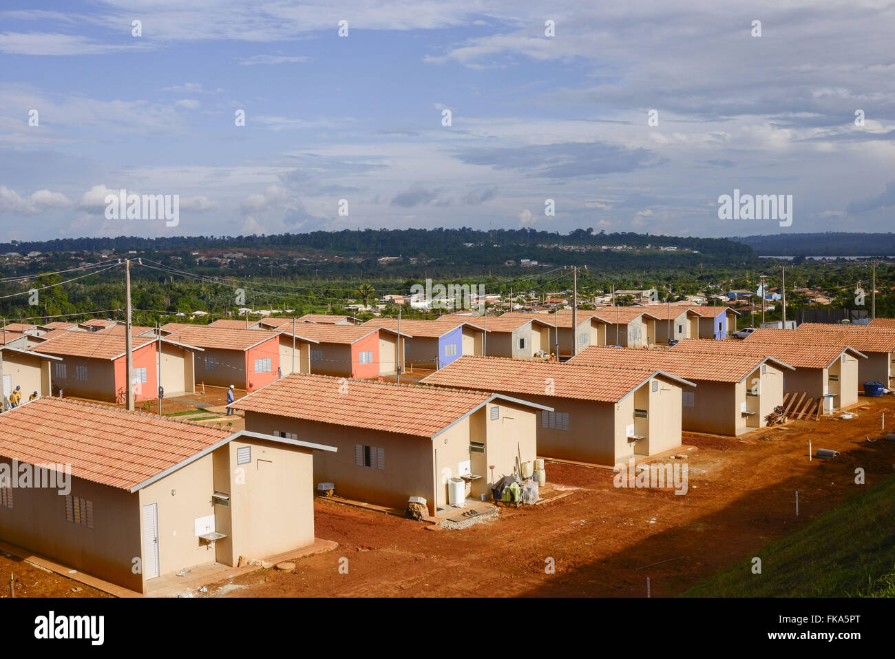 Homes built to residents that will be removed from the stream stilts ...