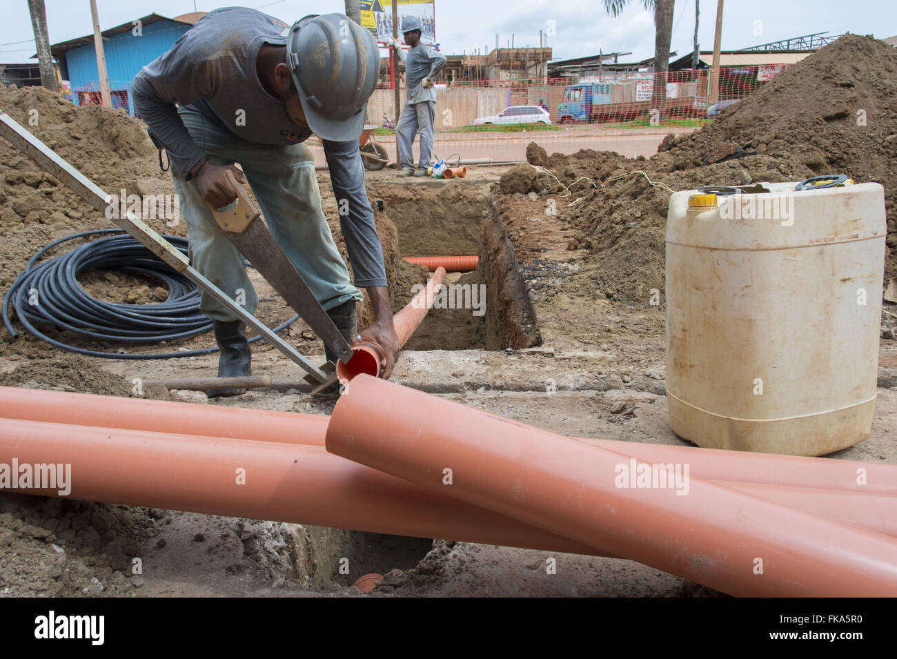 Construction of domestic sewage in the city - the network connection ...