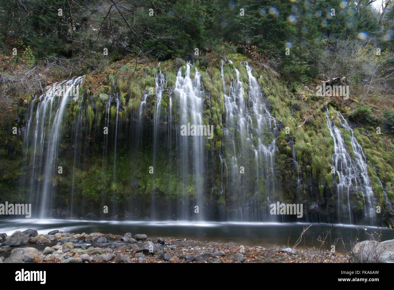 Mossbrae falls in Dunsmuir, California. The beautiful waterfalls in the Shasta Cascade area, 15 ...