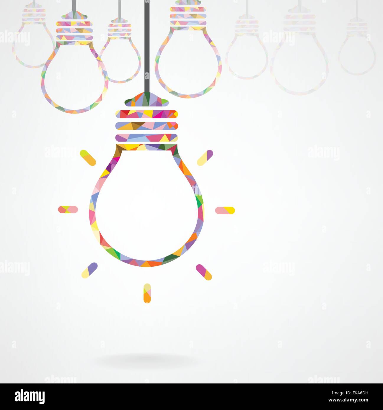 Creative light bulb Idea concept background design for poster flyer ...