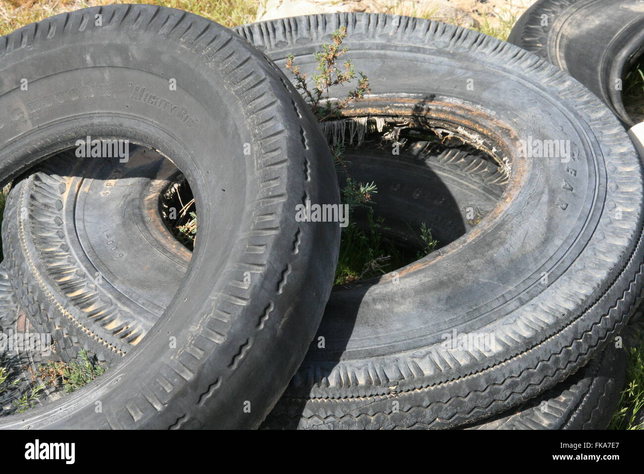 Old worn tires hi-res stock photography and images - Alamy