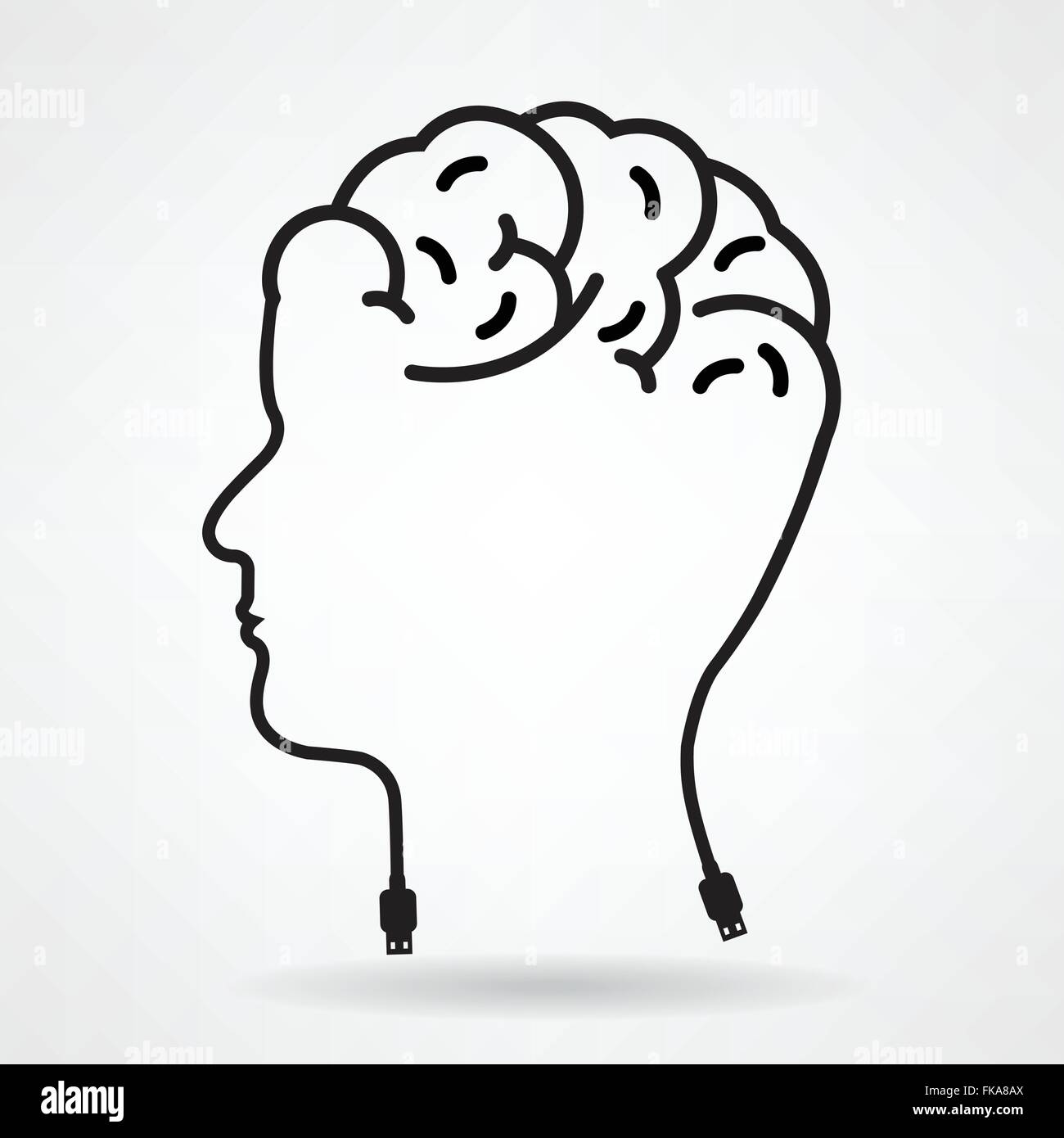 Creative head brain idea concept background design for poster flyer ...