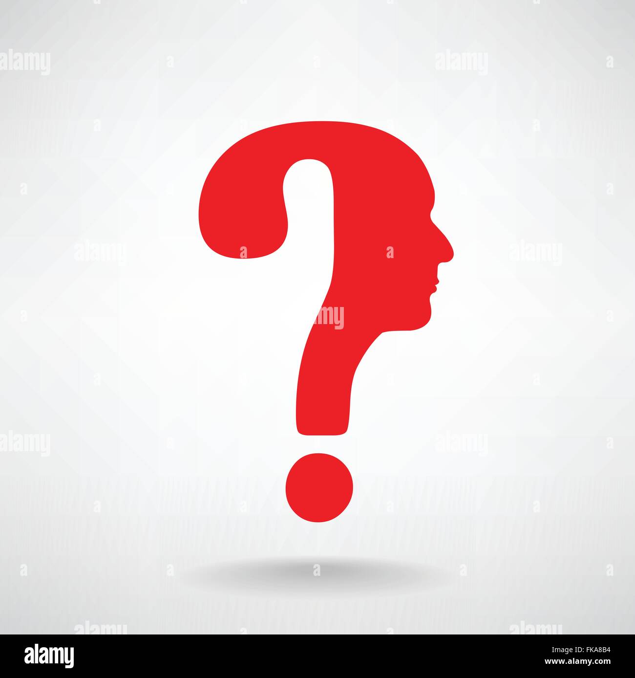 question mark man head symbol, vector illustration Stock Vector Image ...