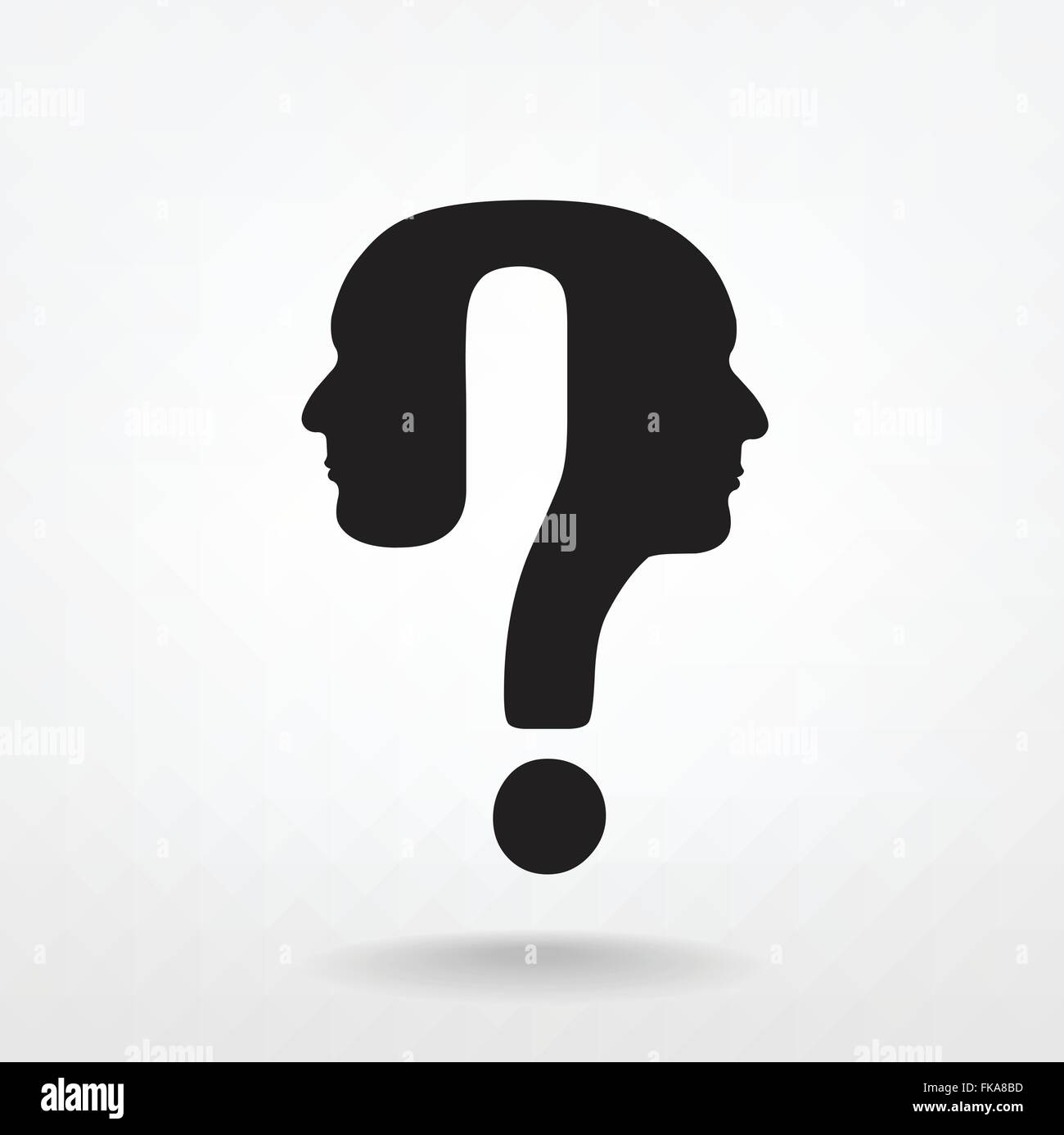 question mark man head symbol, vector illustration Stock Vector Image ...