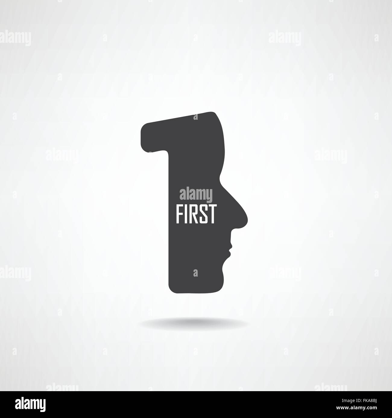 Number one silhouette head symbol hi-res stock photography and images ...