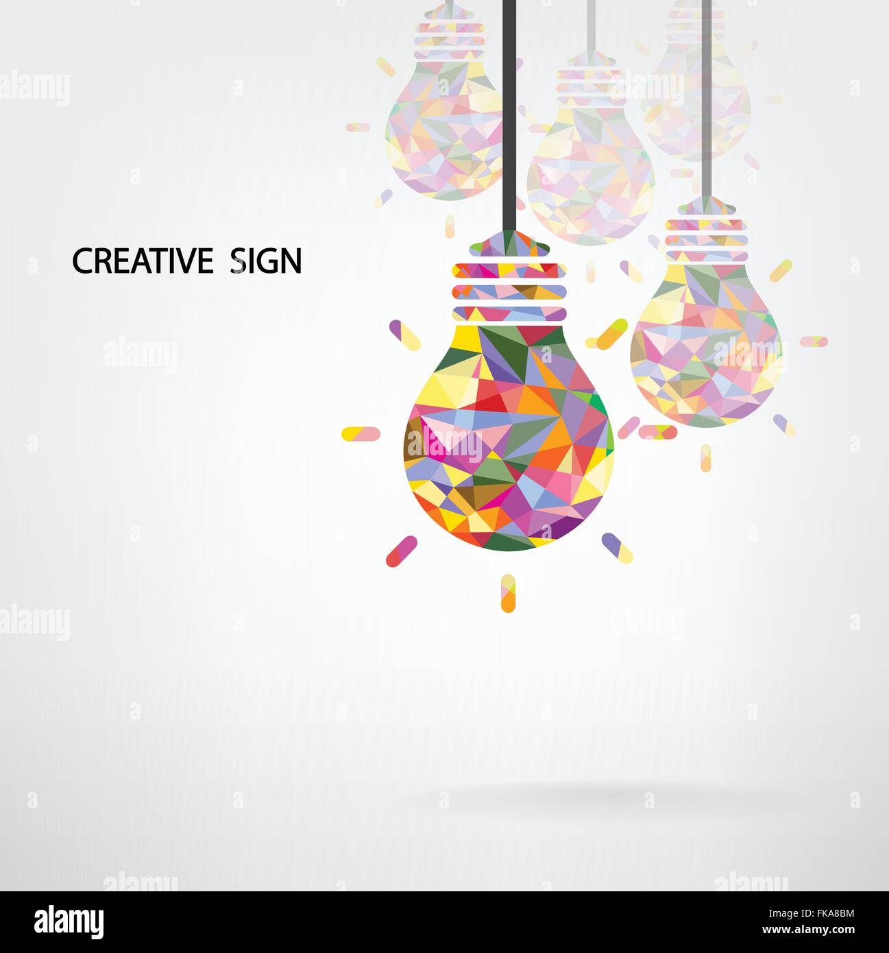 Creative light bulb Idea concept background design for poster flyer ...