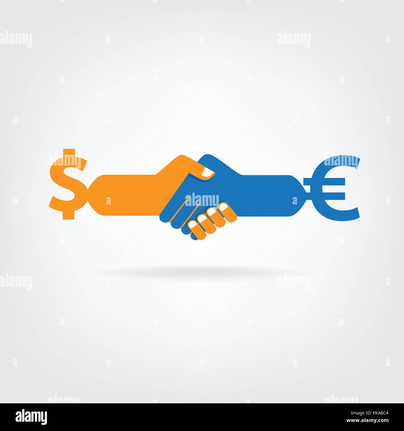 Handshake abstract sign vector design template. Business creative ...