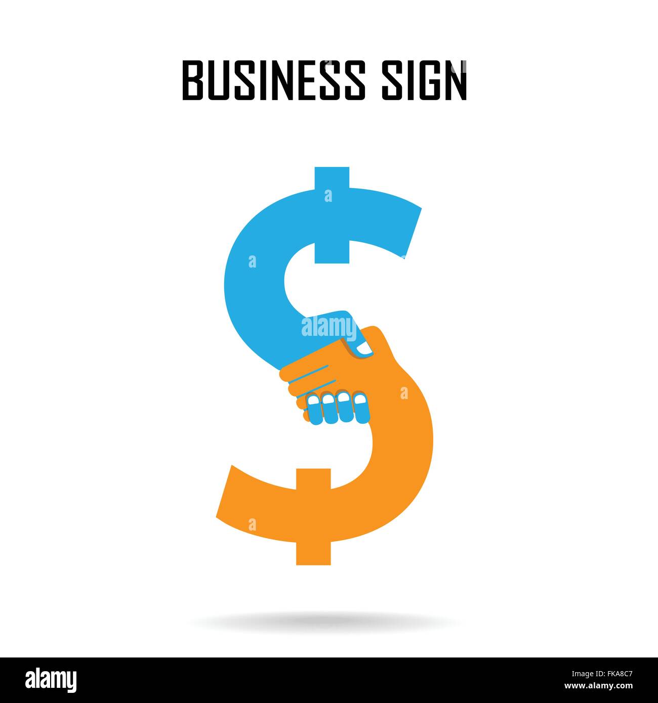 Handshake abstract sign vector design template. Business creative ...