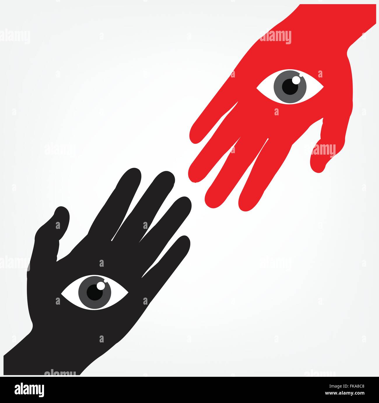 hand with the eye,vision concept,business sign. hand icon,hand symbol ...