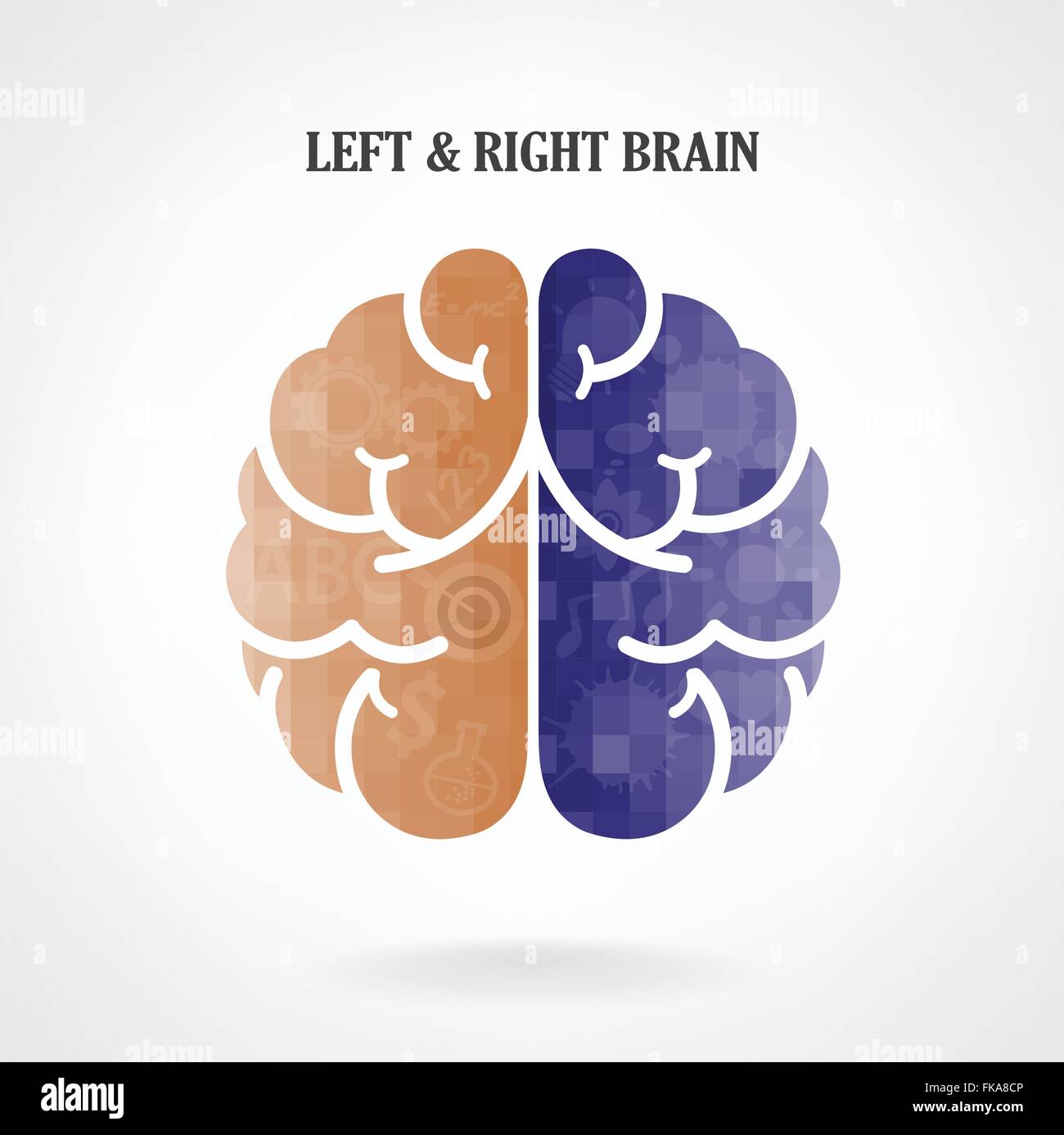 Creative left brain and right brain Idea concept background .vector ...