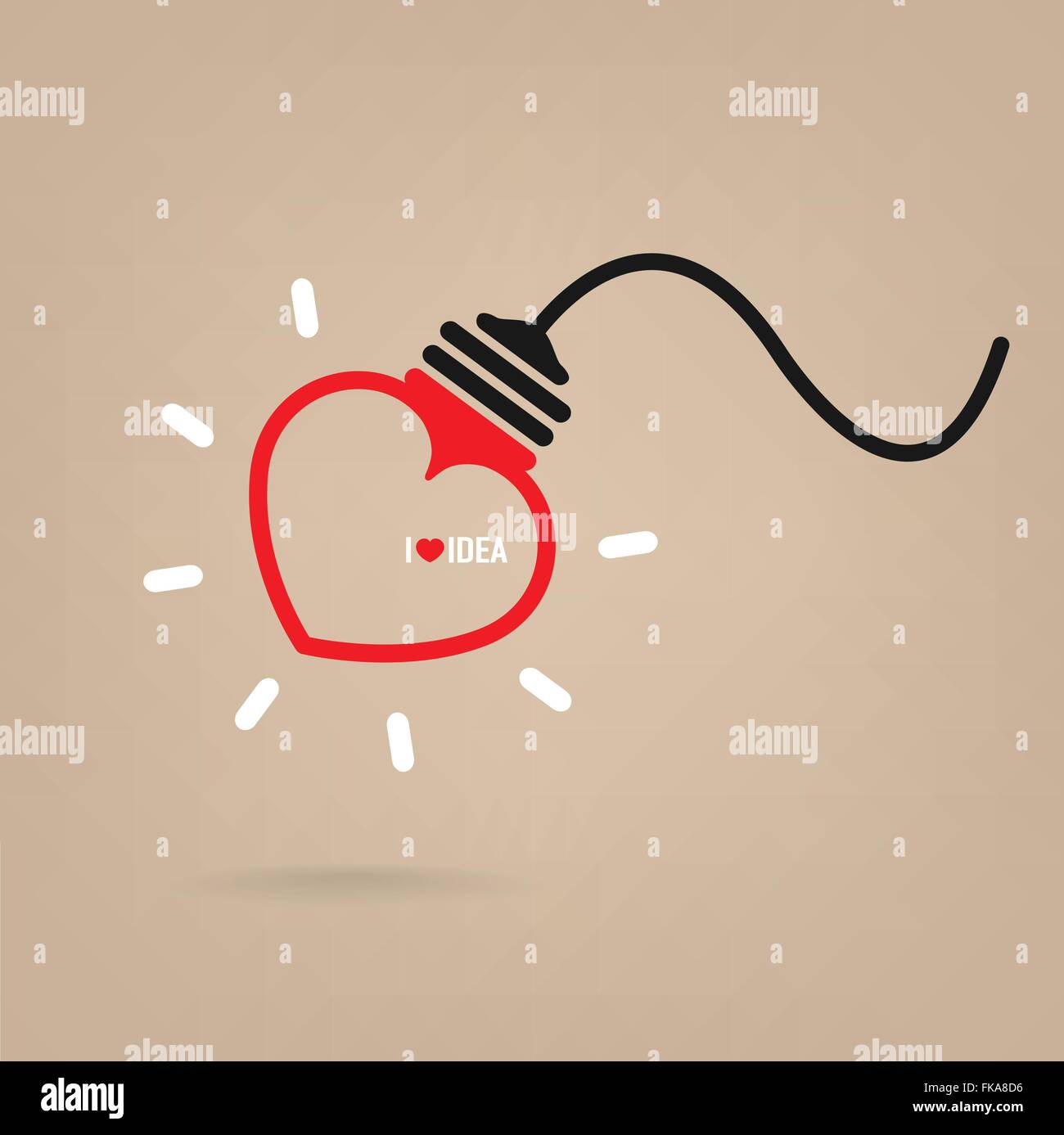 Creative heart Idea concept background design for poster flyer cover ...