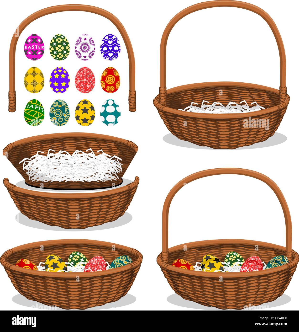 1 set of basket component ( Front ,Back ,handle)and 12 basic Easter ...